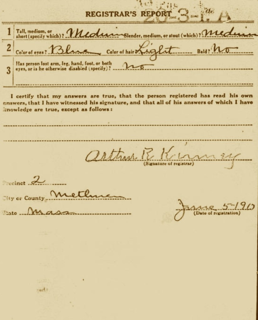 What Draft Cards Tell Us About Brain Family History. – Our Family Tree ...